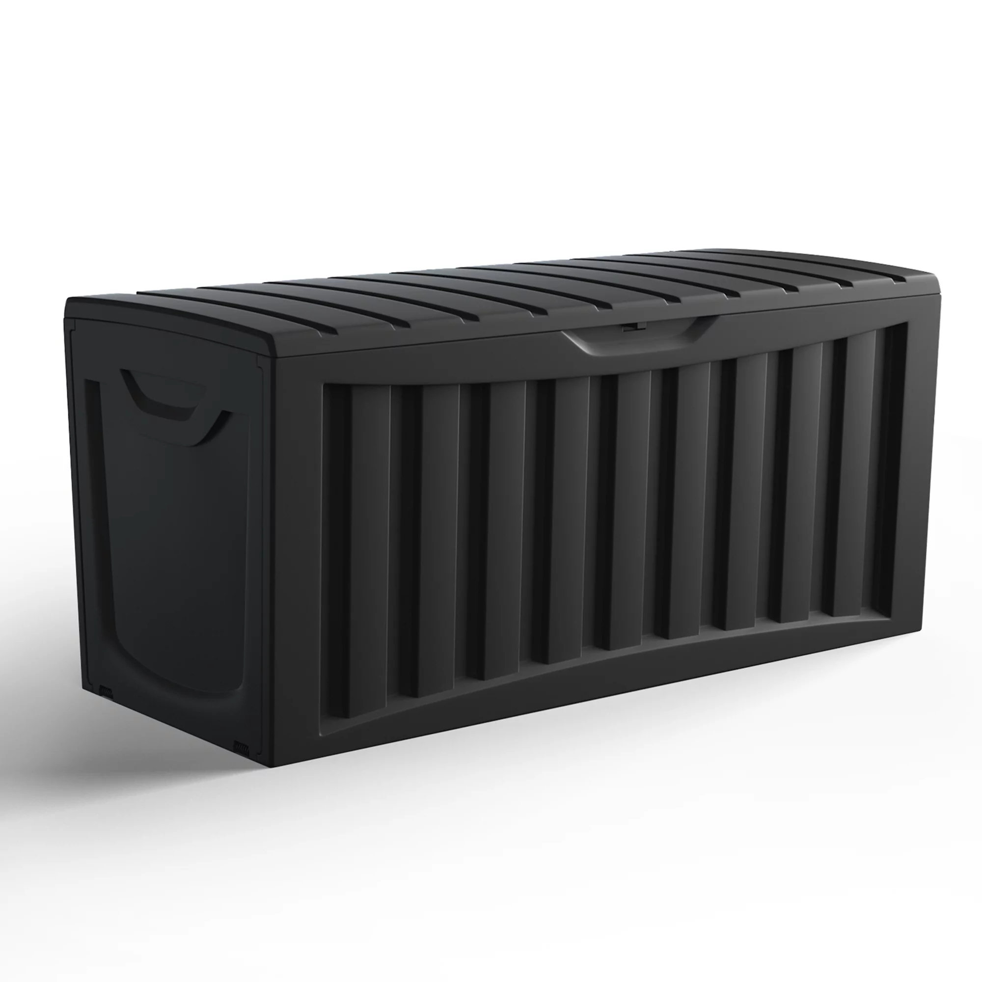 All-in furniture 90 Gallon Resin Deck Box Lockable Outdoor Storage ...