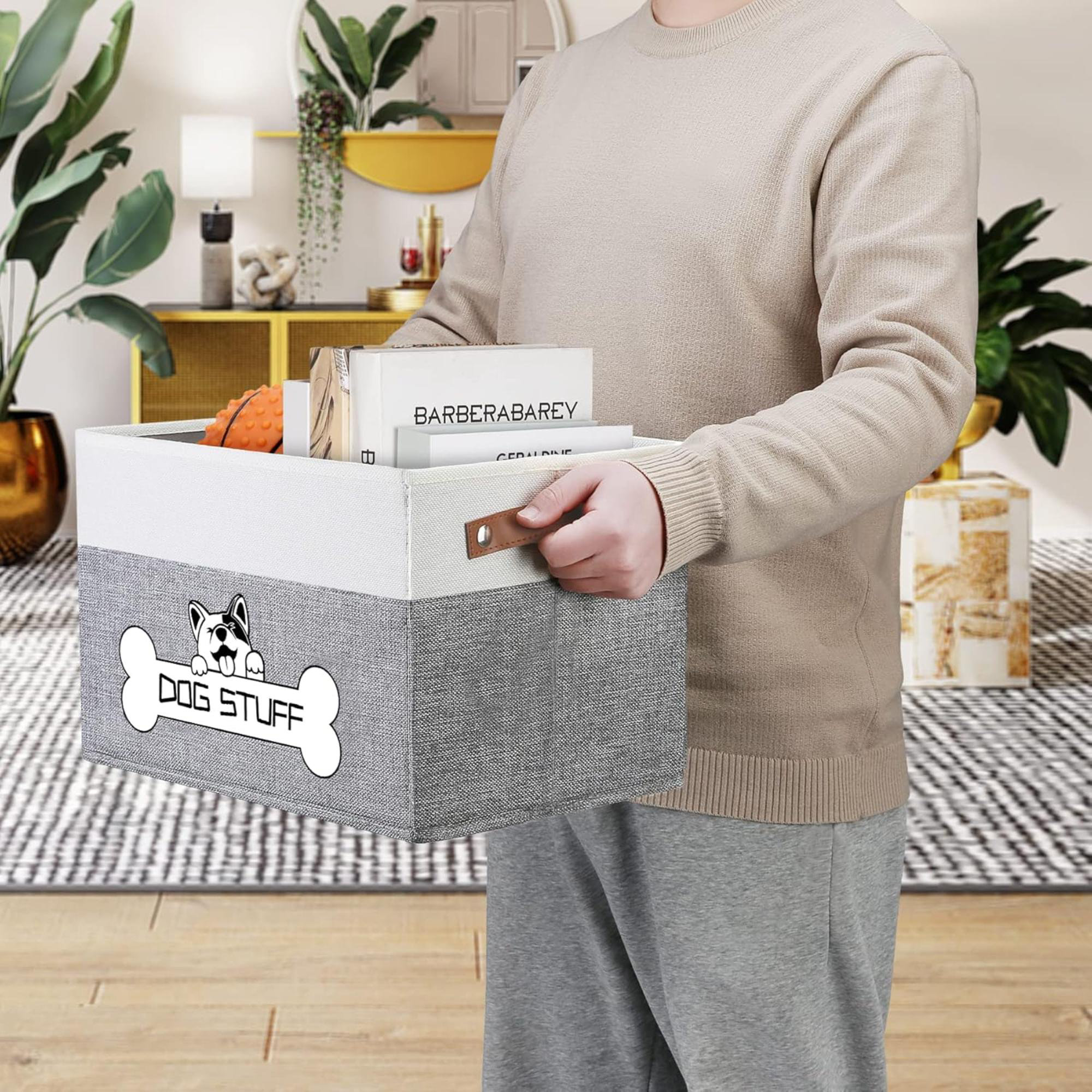 Red Barrel Studio® Foldable Dog Toy Box, Fabric Dog Toy Bin, Folding ...