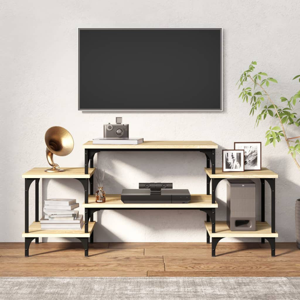 George Oliver TV Cabinet Sonoma Engineered Wood, Steel Medium TV ...