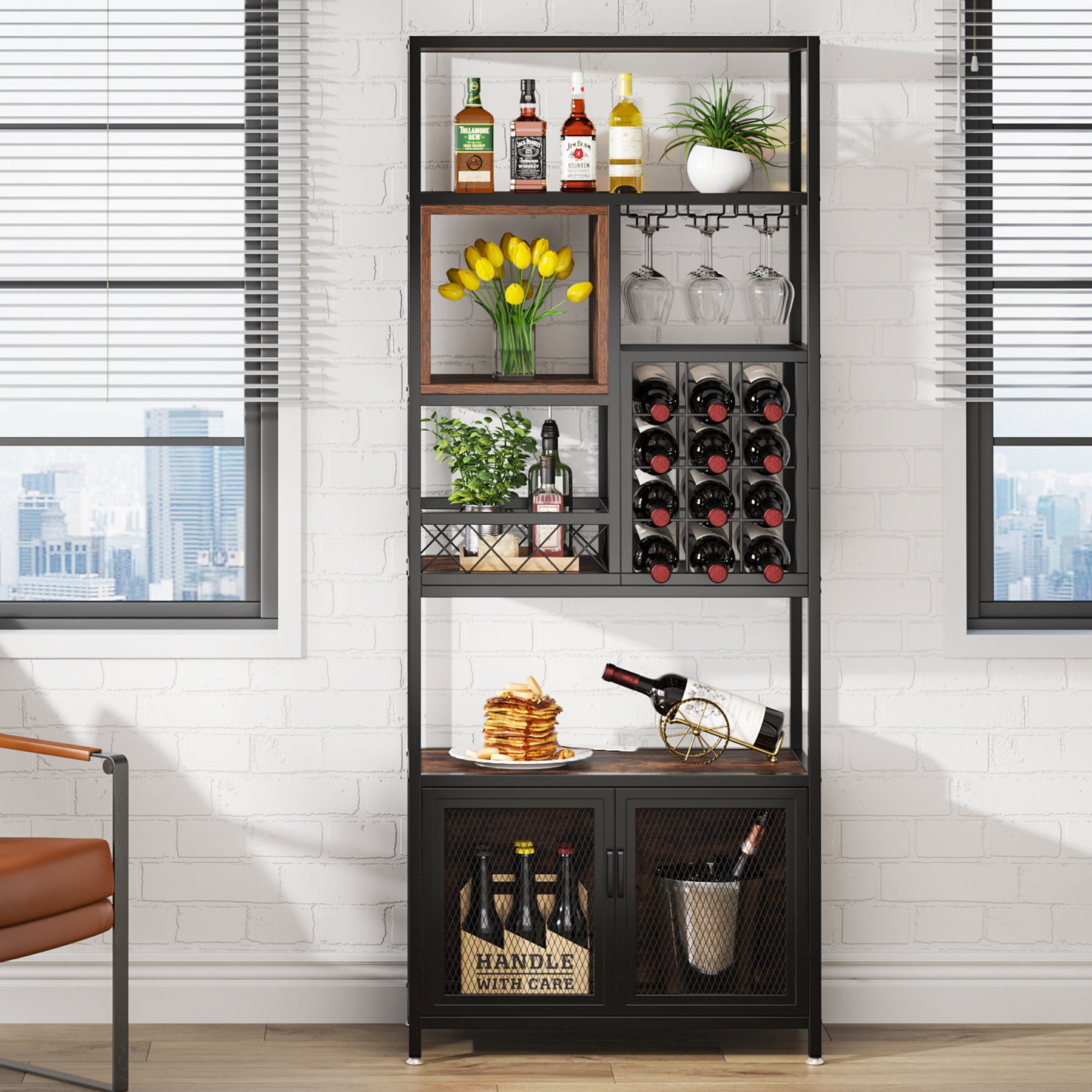 17 Stories 78.7" Tall Wine Rack Freestanding Floor & Reviews - Wayfair ...