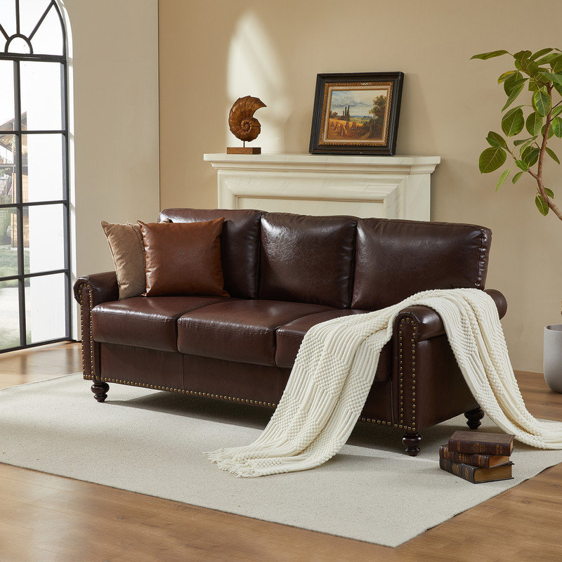 Charlton Home® Denardo 80'' Rolled Arm Sofa with Storage & Reviews ...