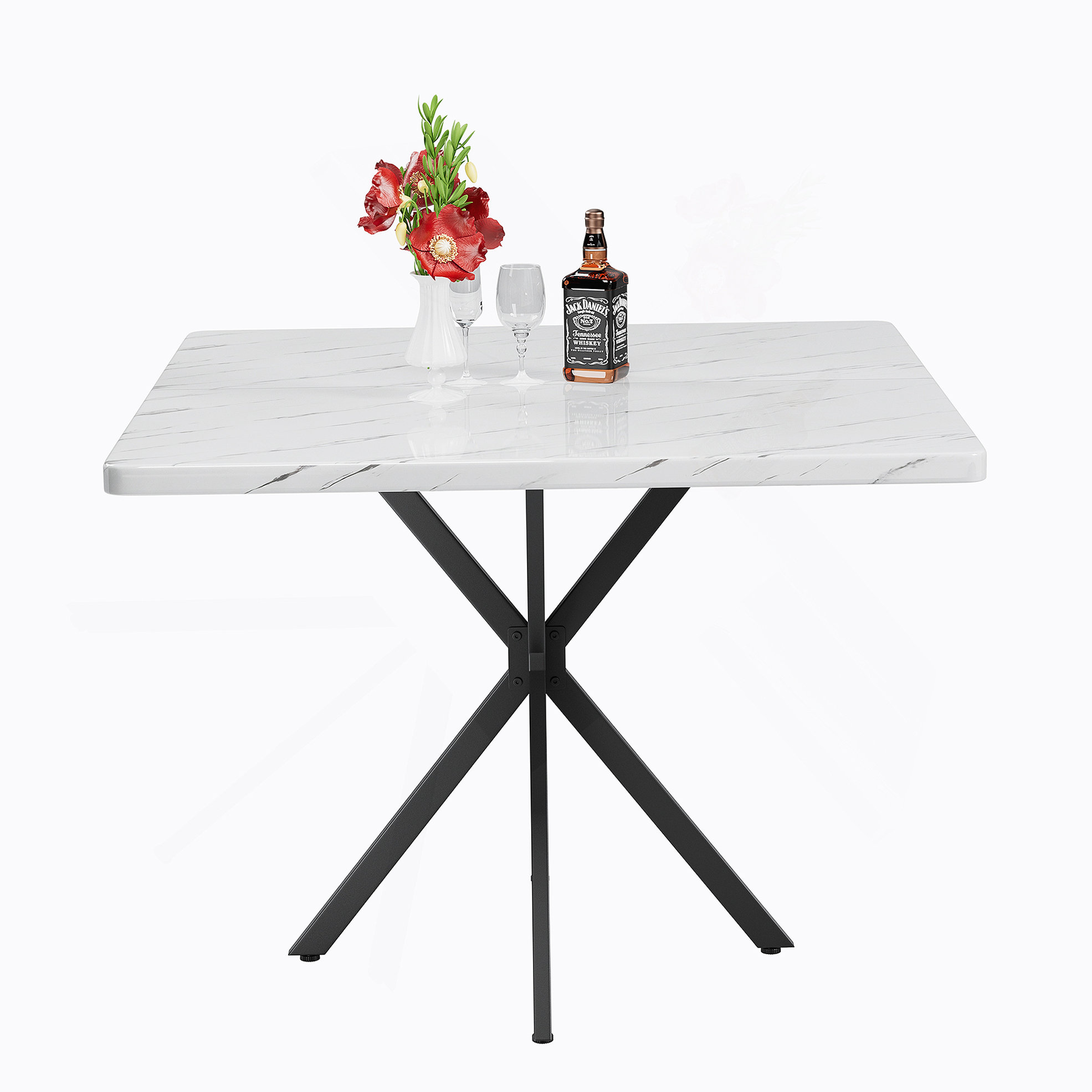 Ivy Bronx Square Dining Table, Mid Century Modern Square Dining Table ...