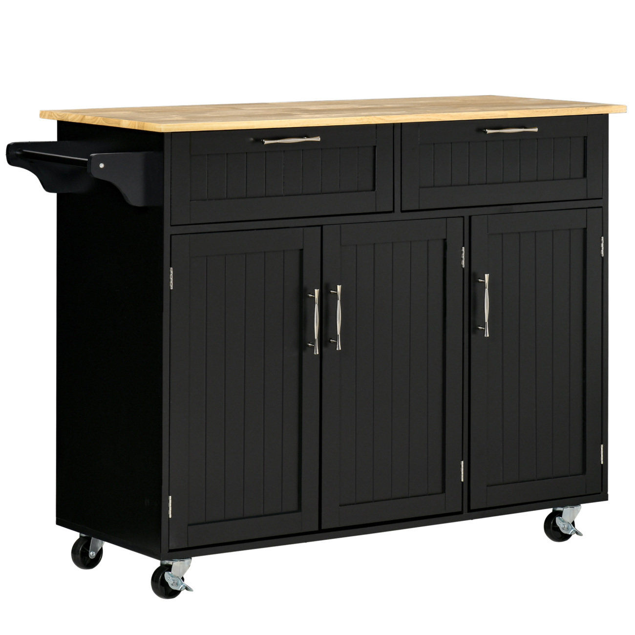 Winston Porter Mobile Kitchen Island With Storage, Kitchen Cart With ...
