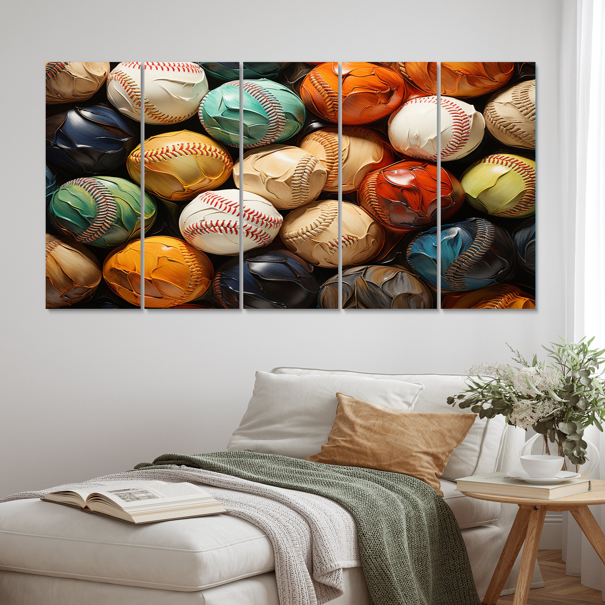 Design Art Baseball Collage I - Sports Metal Wall Art Prints Set | Wayfair