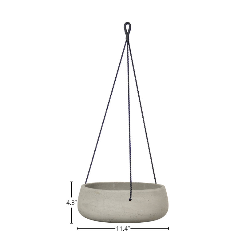 Ebern Designs Donji 11" Wide Circular Medium Hanging Pot | Wayfair