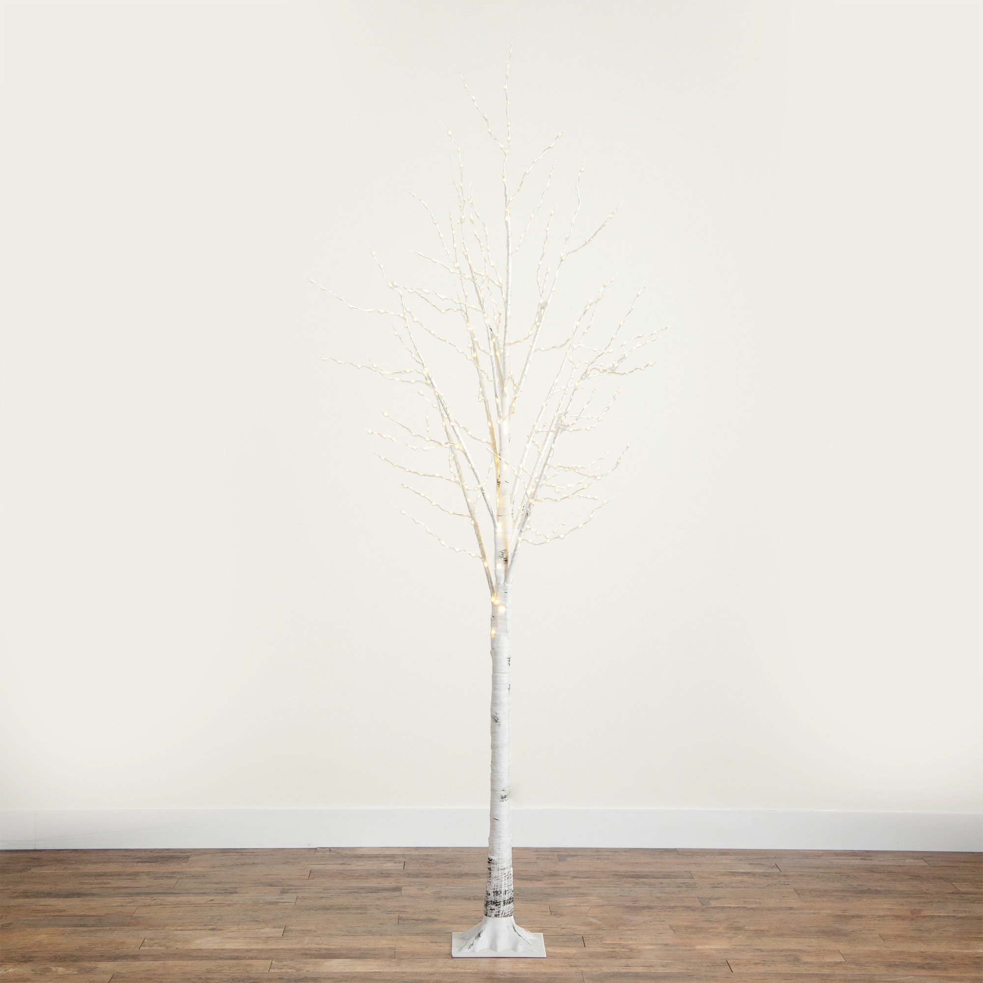 The Holiday Aisle® 8ft. Pre-Lit Artificial White Birch Tree with 500 ...