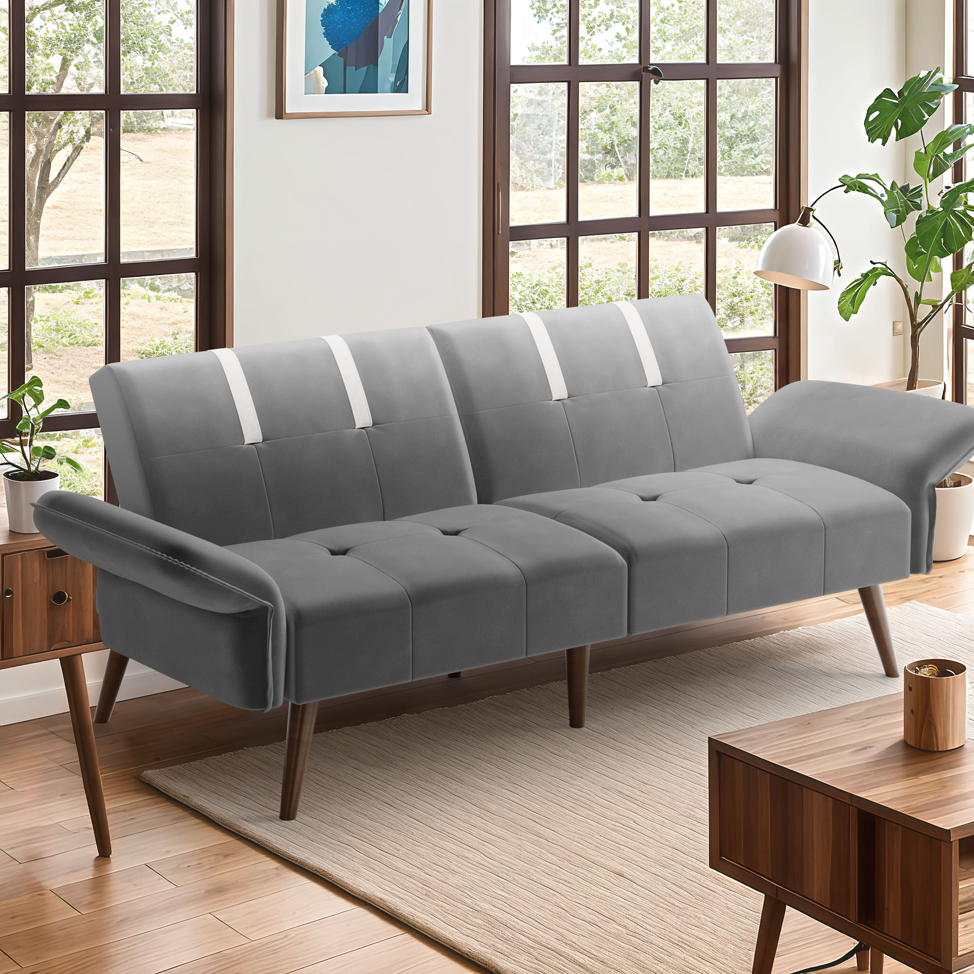 Willa Arlo™ Interiors Leachville Full 69.69'' Upholstered Cushion Back ...