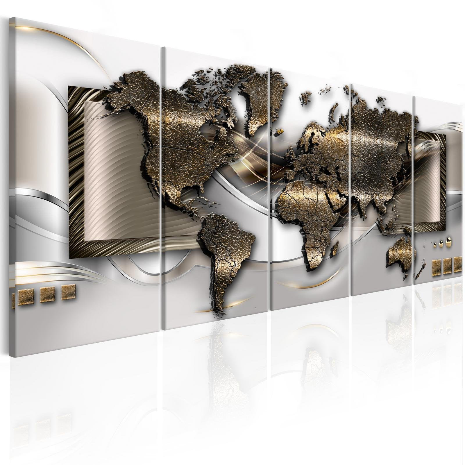 17 Stories Stretched Canvas World Map Art - Exclusive Map - Wayfair Canada