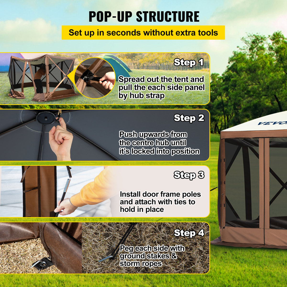 VEVOR Metal Pop-up Gazebo & Reviews - Wayfair Canada