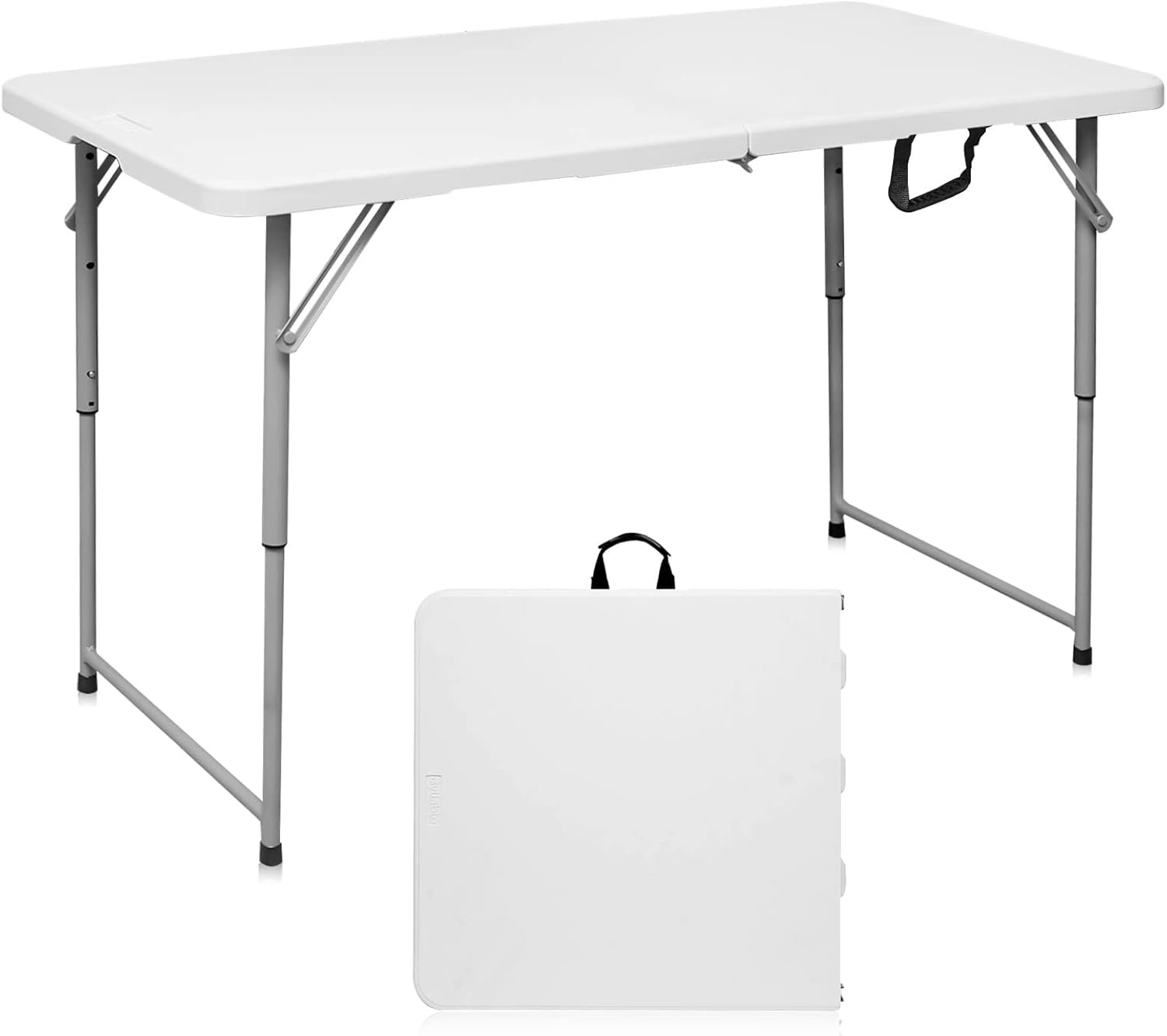 Arlmont & Co. Folding Table 4 Foot, Portable Plastic Card Heavy Duty ...