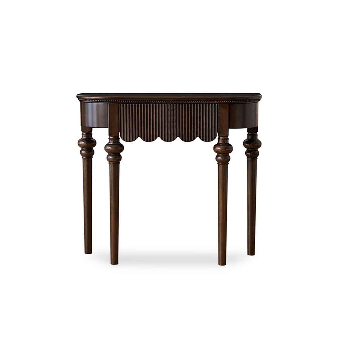 Bloomsbury Market 38.58" Brown Half Moon Solid Wood Console Table | Wayfair