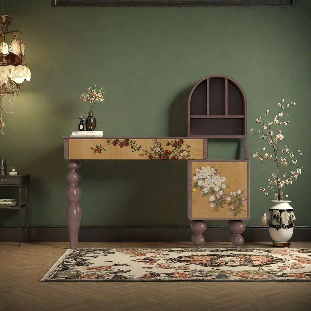 Canora Grey Floral Design Solid Wood Dresser | Wayfair
