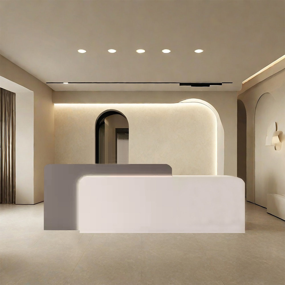 Orren Ellis Modern Reception Station with Storage – Versatile for Use ...