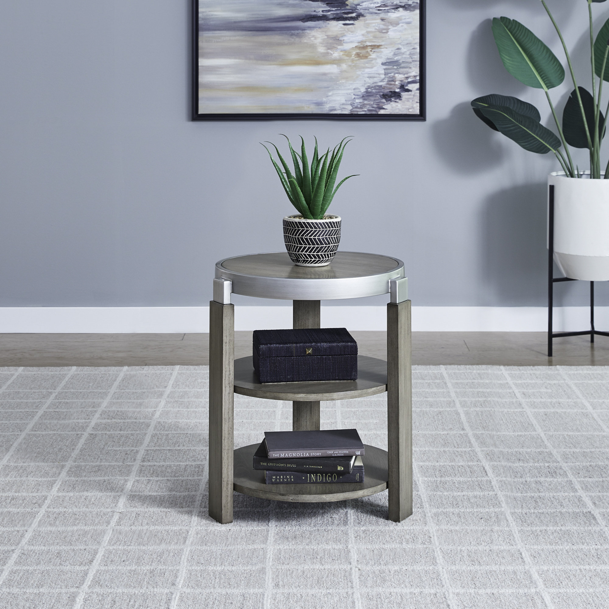 Ebern Designs Colyt Chairside Table w/ 2 Open Shelves | Wayfair