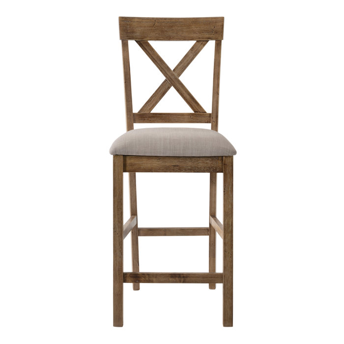 Gracie Oaks Wahnetta Cross Back Counter Stools | Wayfair