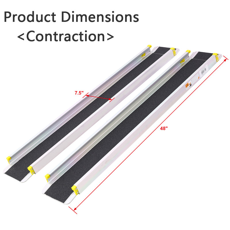 iYofe 7' Telescoping Aluminum Wheelchair Ramps for Doorways,Adjustable ...