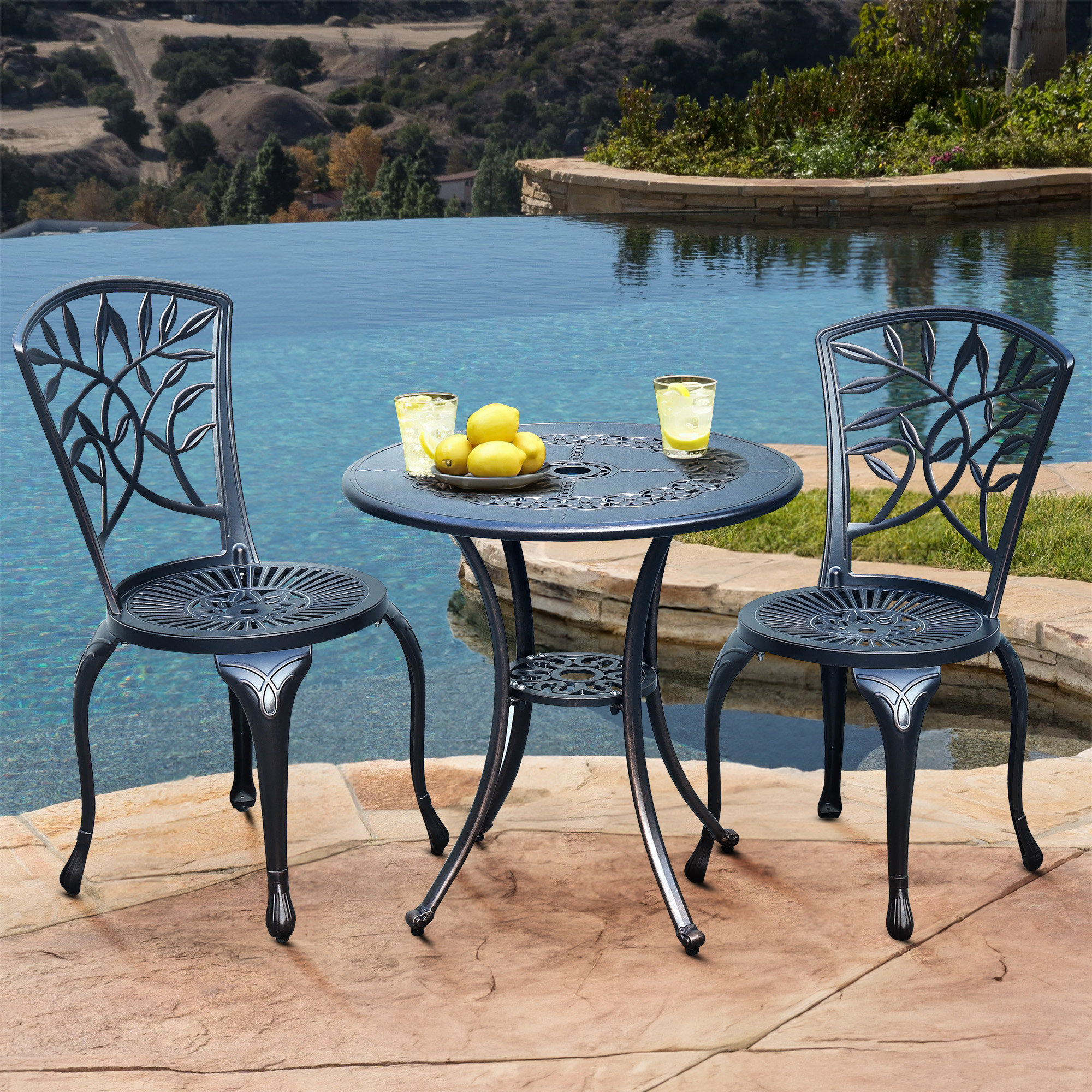 Alcott Hill® Aviendha Round 3 - Piece 2 - Person 25.59" Long Aluminum ...