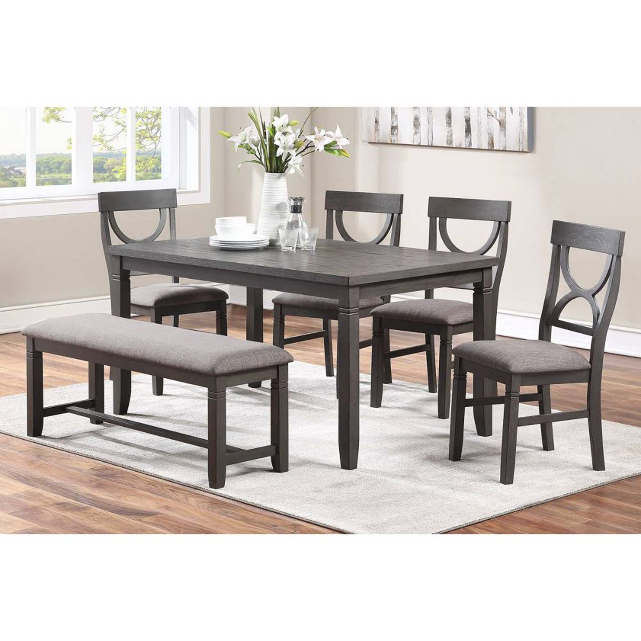 Red Barrel Studio® Dasher 6 Piece Wood Dining Set | Wayfair