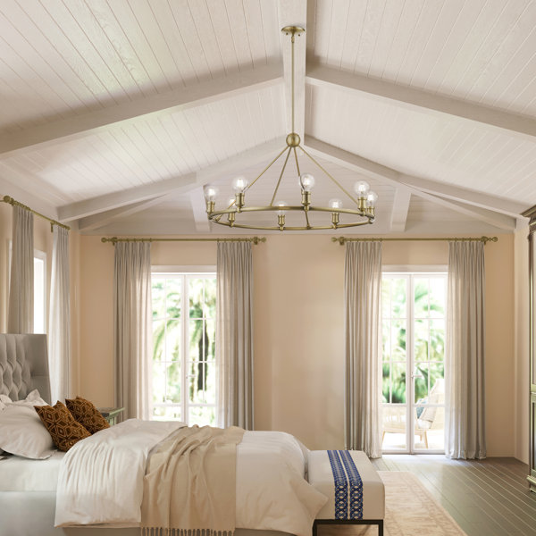 Trent Austin Design® Grogan 8 - Light Dimmable Wagon Wheel Chandelier ...