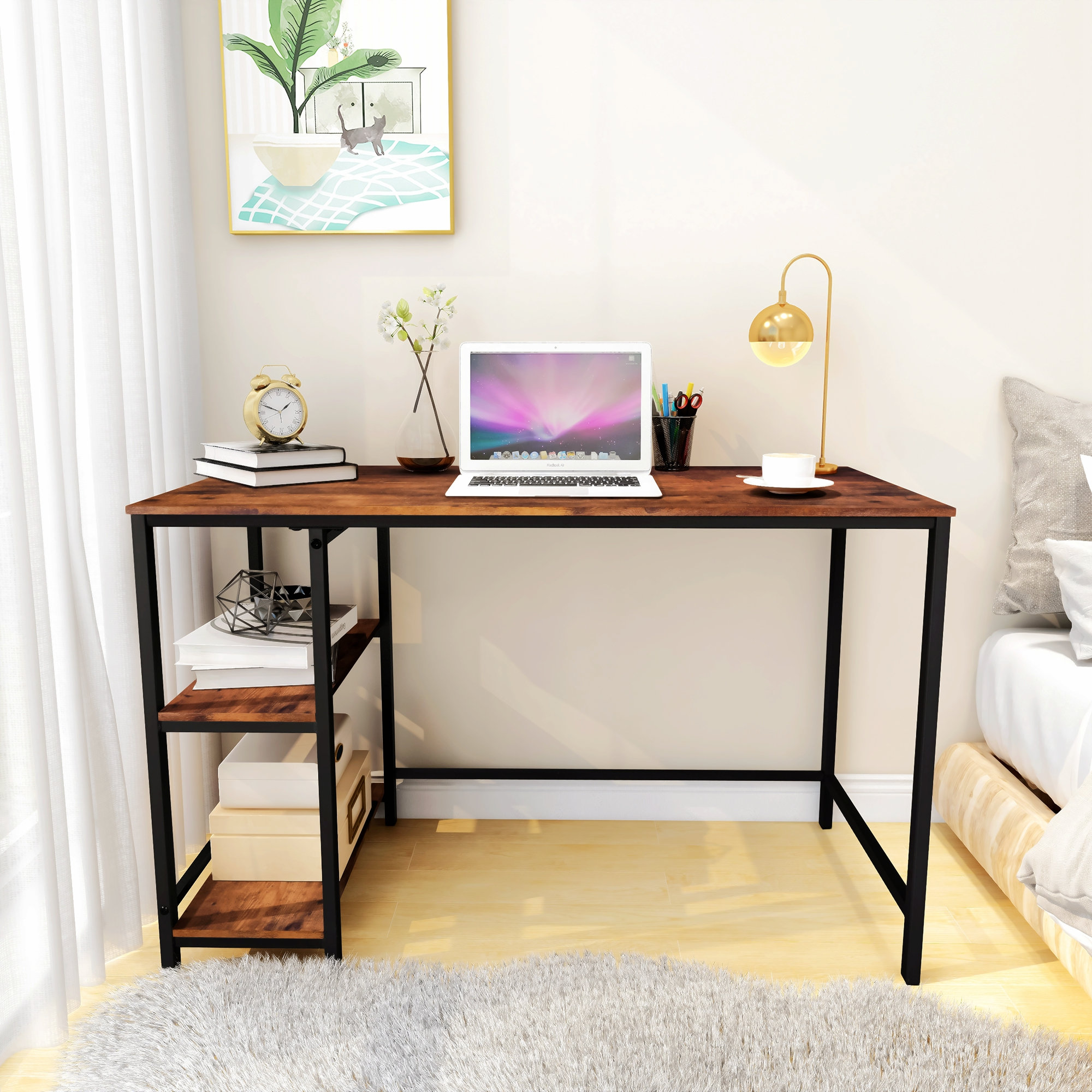 17 Stories Dalveen 47.24'' W Rectangular Computer Desk | Wayfair