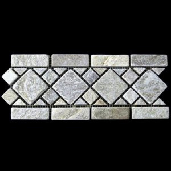 Symple Stuff Amagansett Natural Stone Mosaic Border Listello and Accent ...