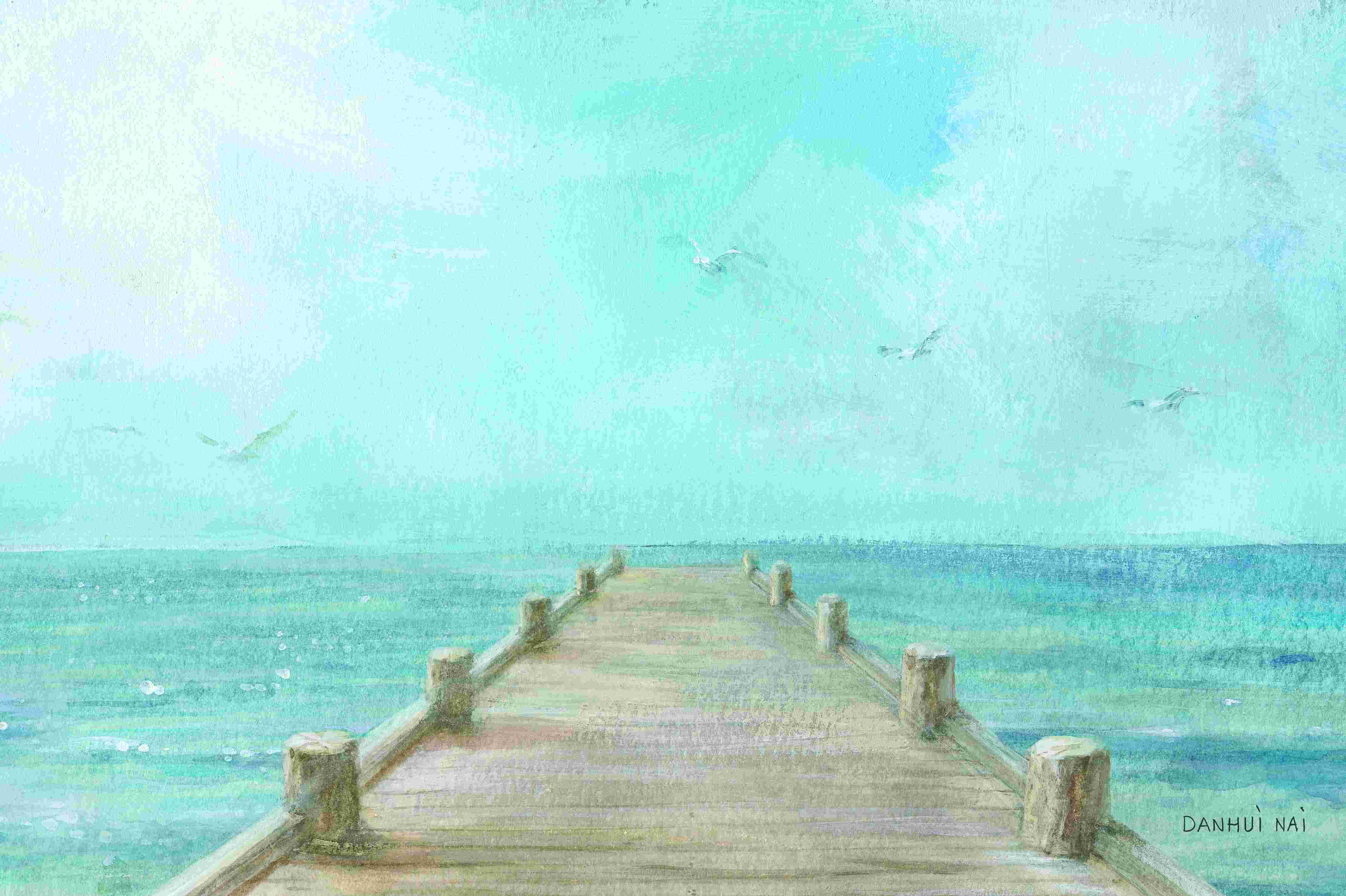 Highland Dunes Summer Dock Panel by Danhui Nai - Painting | Wayfair
