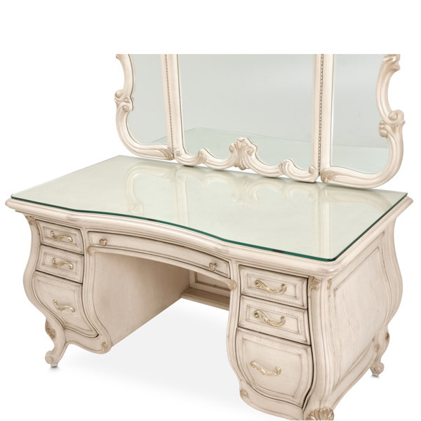 Michael Amini Platine de Royale 4 Piece Vanity & Reviews | Wayfair