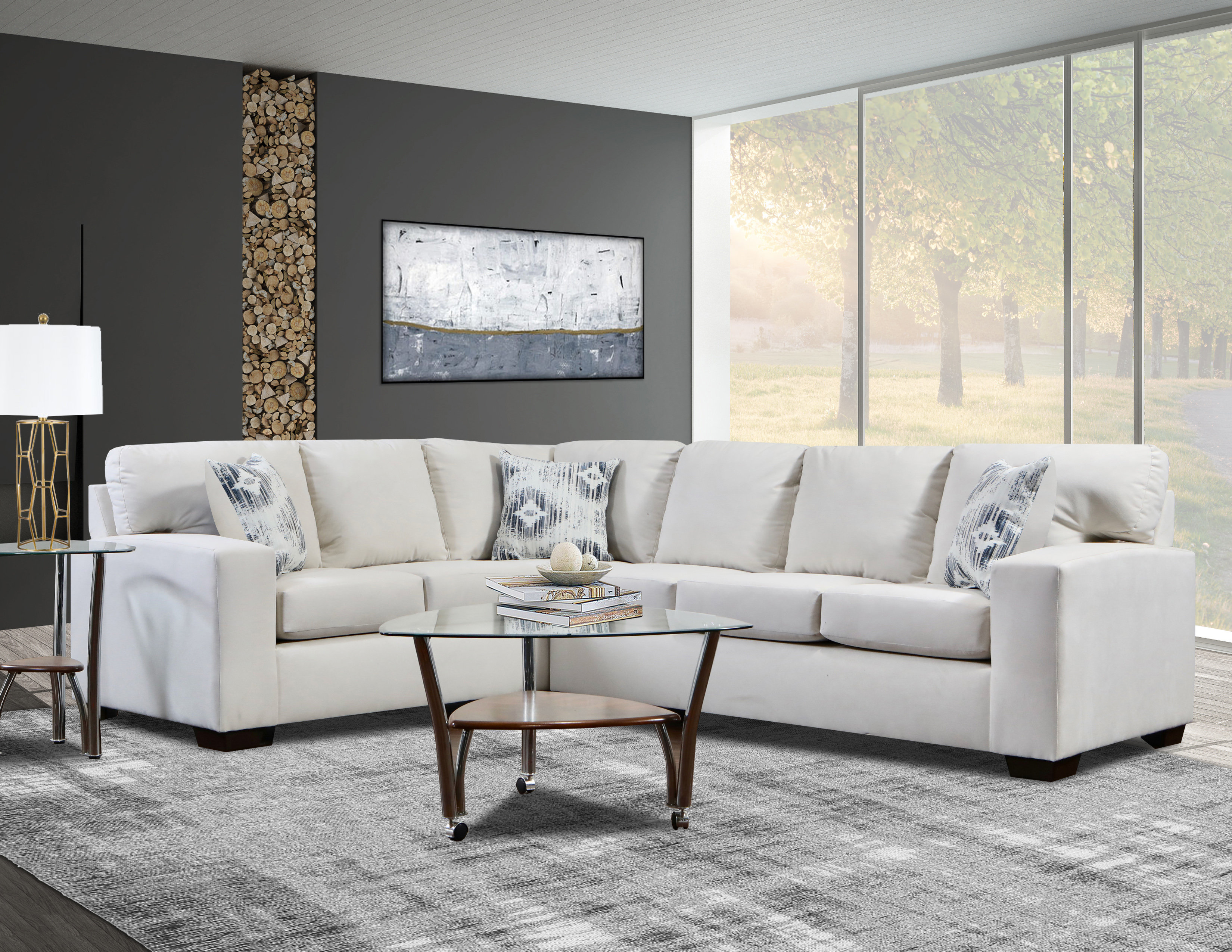 Latitude Run® Avery Stationary Corner Sectional with Ottoman | Wayfair