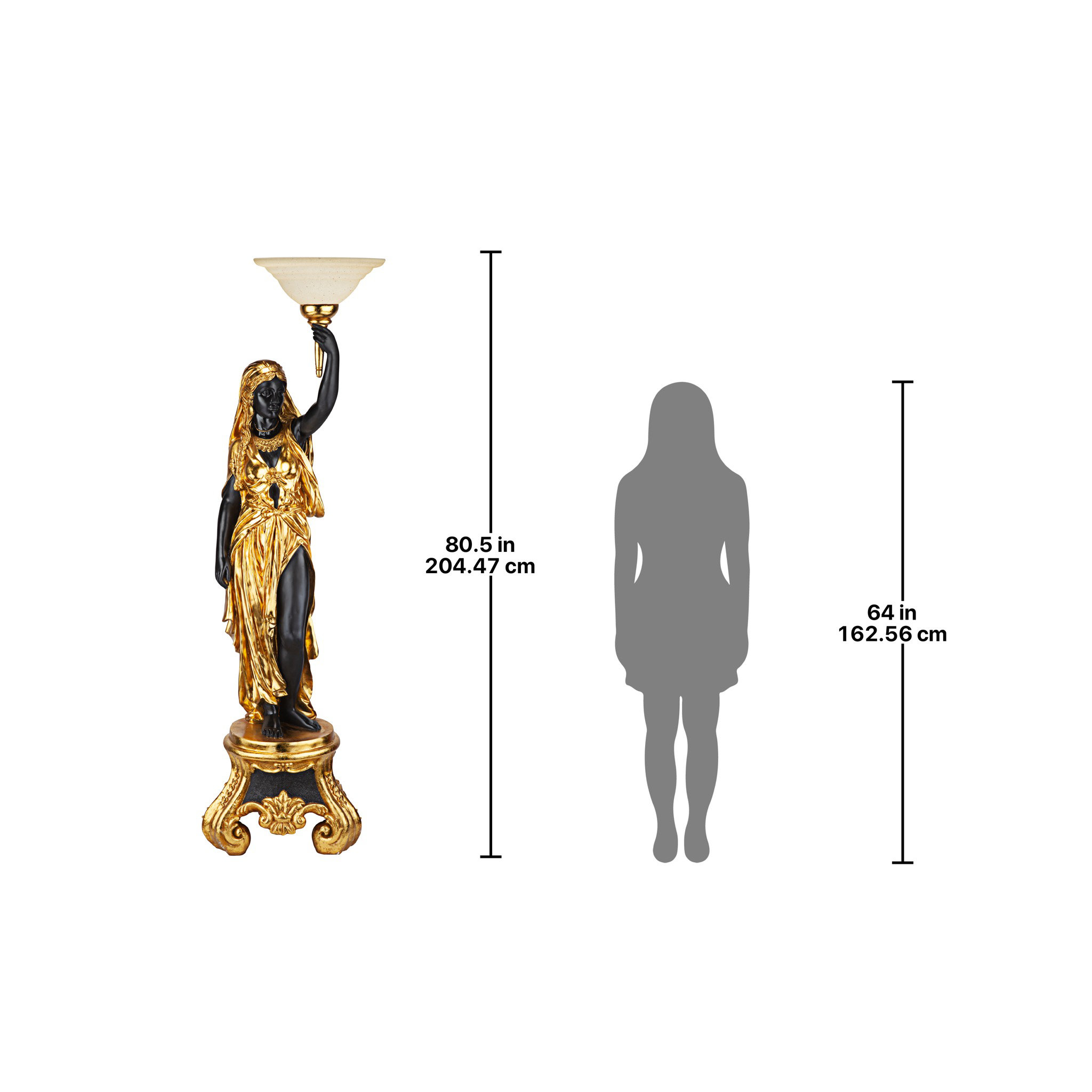 Design Toscano Arabesque Maiden 80.5'' Floor Lamp & Reviews | Wayfair