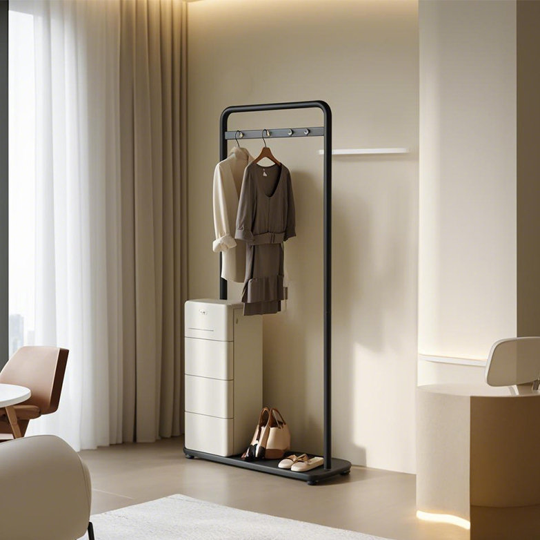 Brass Foam Black Minimalism Solid Wood Clothes Rack | Wayfair