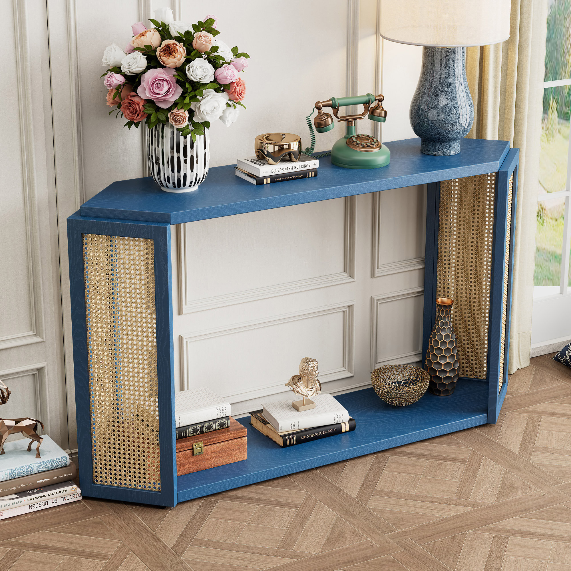 Bay Isle Home™ Narrow Console Table With Unique Irregular Top Design ...