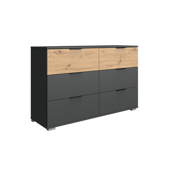 Brayden Studio 130 Cm Wide 6 Drawer Combi Chest | Wayfair.co.uk