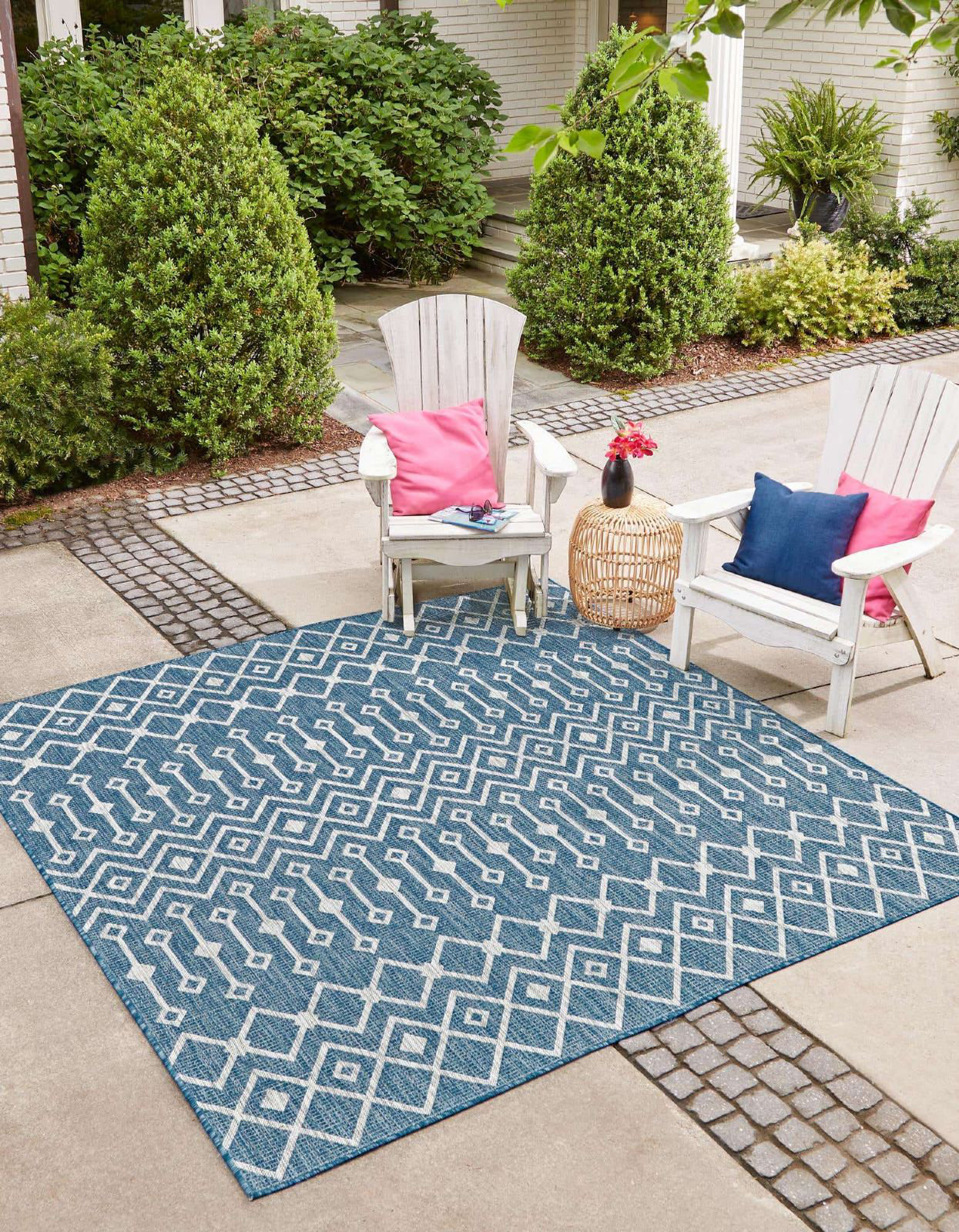 Foundry Select Outdoor Preen Area Rug Lakeside Color | Wayfair