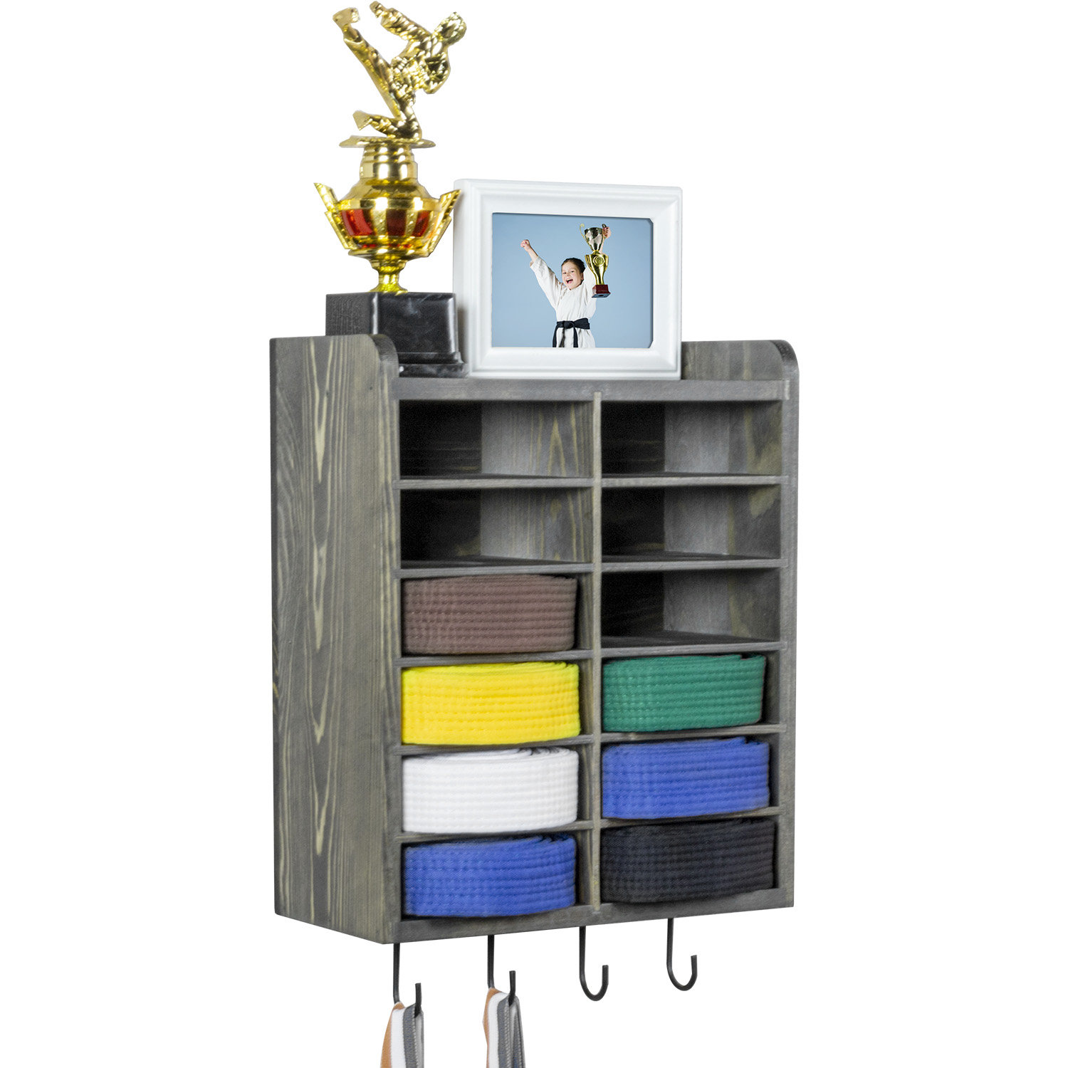 MyGift 13.6 H x 11.4 W Solid Wood Trophy Display Shelf | Wayfair