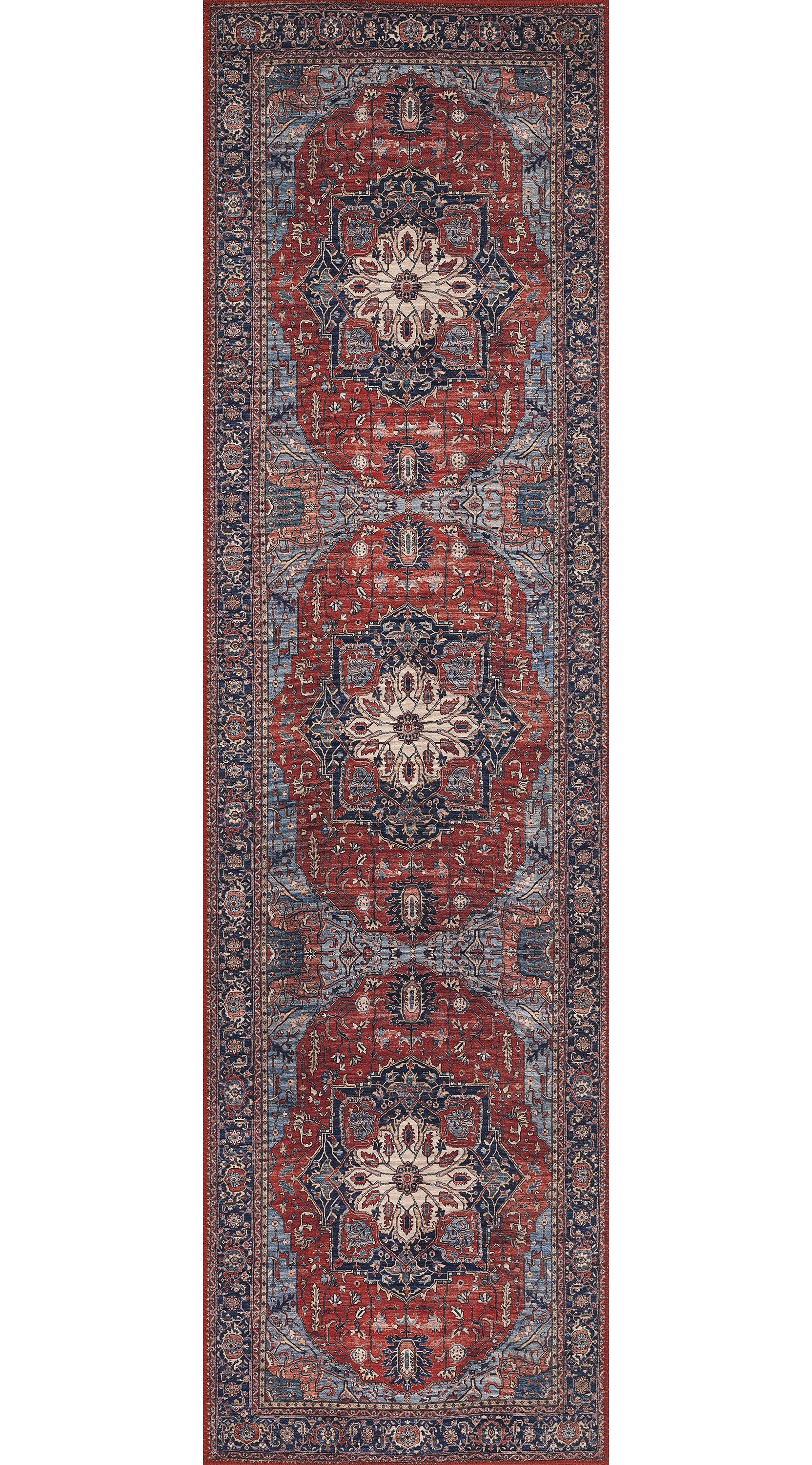 Bungalow Rose Geetha Oriental Red/Blue Area Rug & Reviews | Wayfair