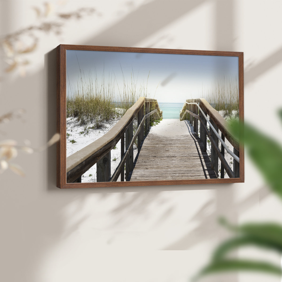 Highland Dunes Be Happy Walkway -Framed Print - Restickable | Wayfair