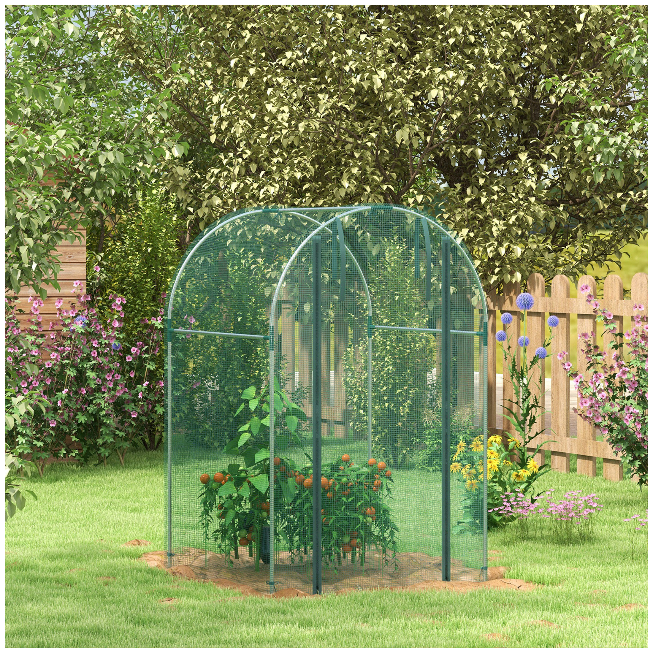 Taroo Clocks 4' X 4' Crop Cage, Plant Protection Tent With Zippered ...