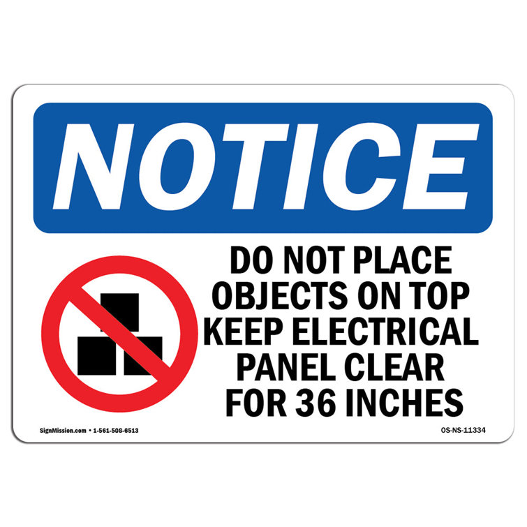 SignMission Do Not Place Objects on Top Sign with Symbol | Wayfair