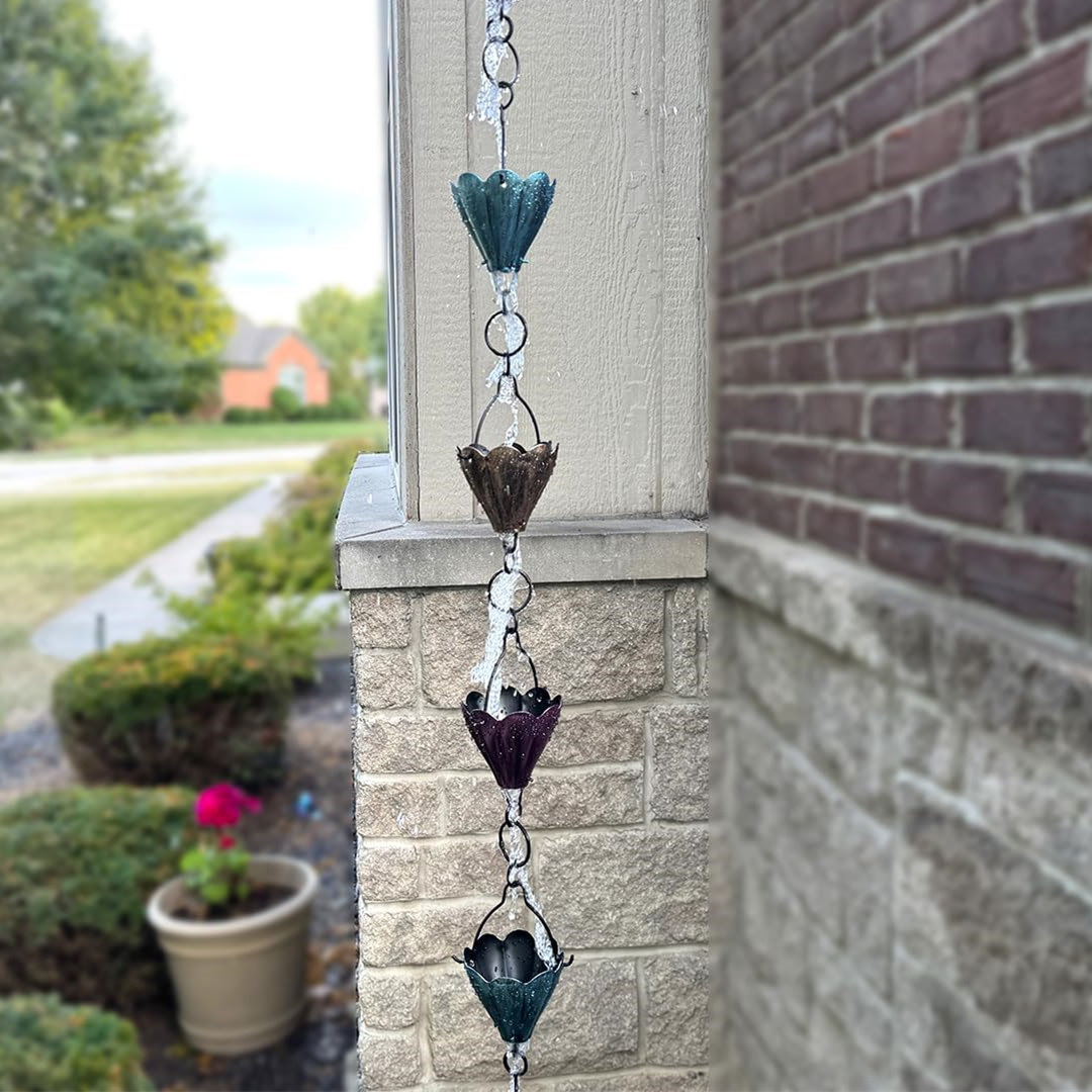 Arlmont & Co. Rain Chains, Roof Gutter Downspout Channel, Rainwater ...