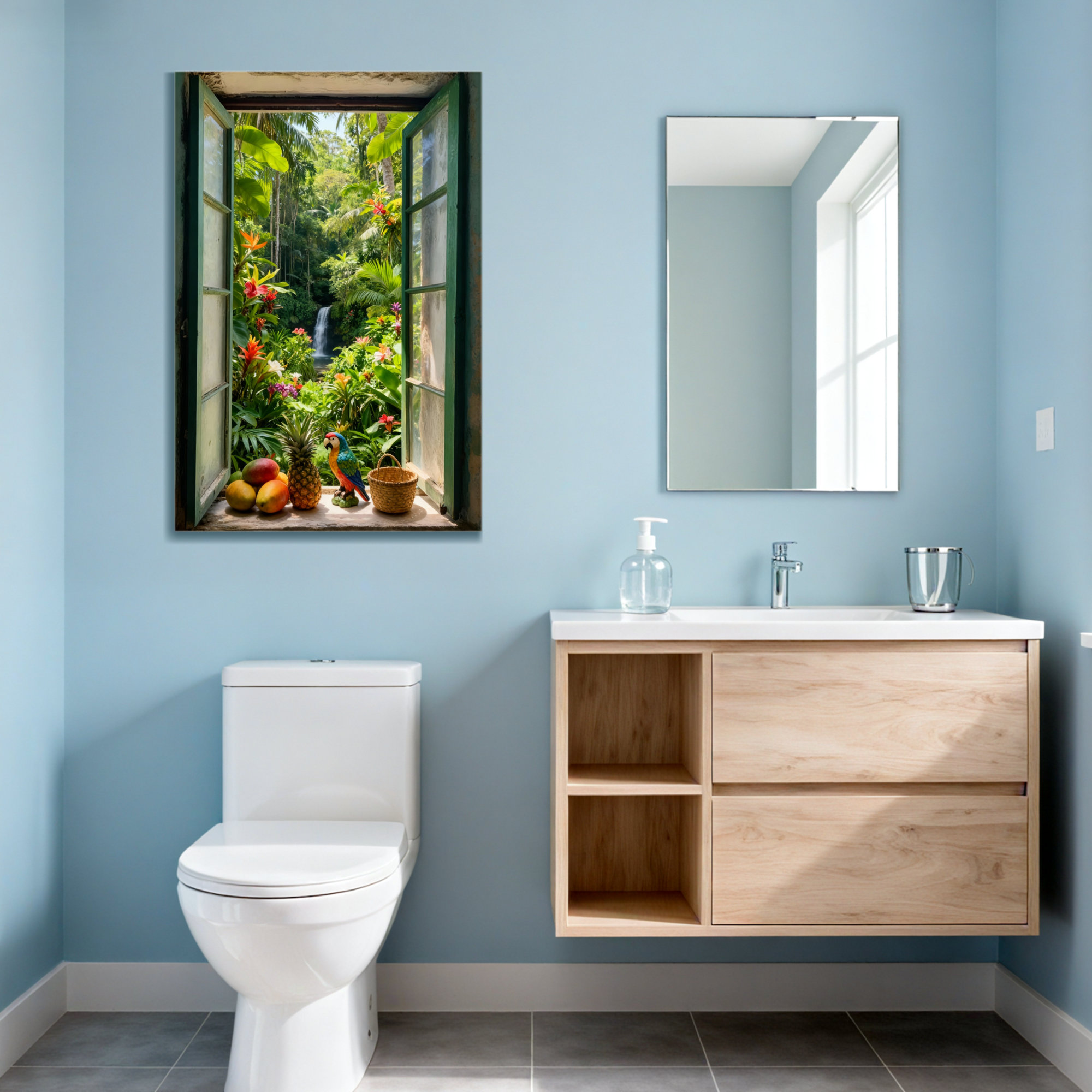 Bay Isle Home™ Landscape & Nature Tropical Garden View Window Scene ...