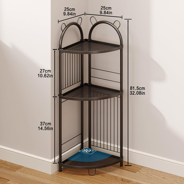 Ebern Designs Small Corner Shelf Metal Bathroom Corner Shelf Bathroom ...