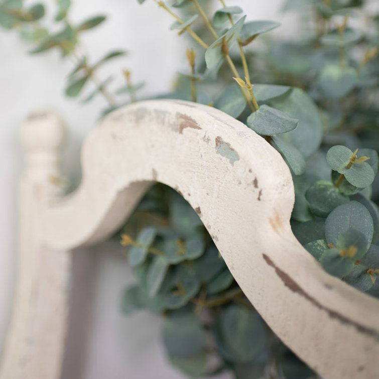 Fleur De Lis Living White Distressed Vintage Wooden Stool | Wayfair.co.uk