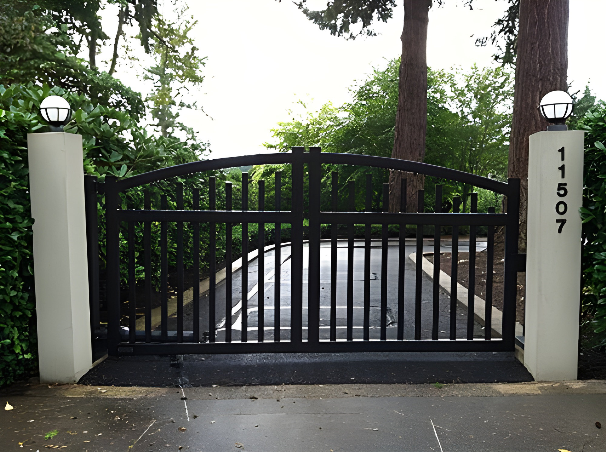 TAIMCO Modern Fence Entrance Gate | Heavy Duty Metal Driveway Gate ...
