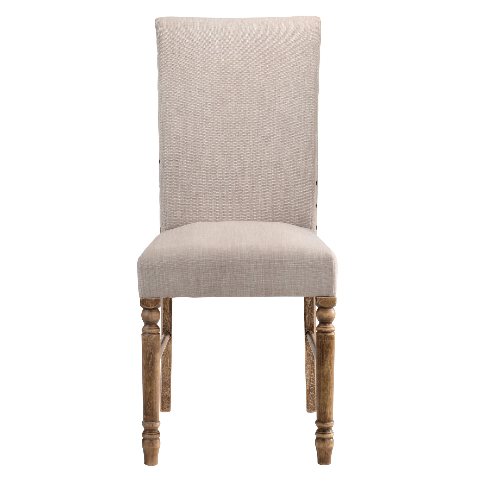 Hokku Designs Rectangular Foam Filled Chairs In Cream Linen For Living ...