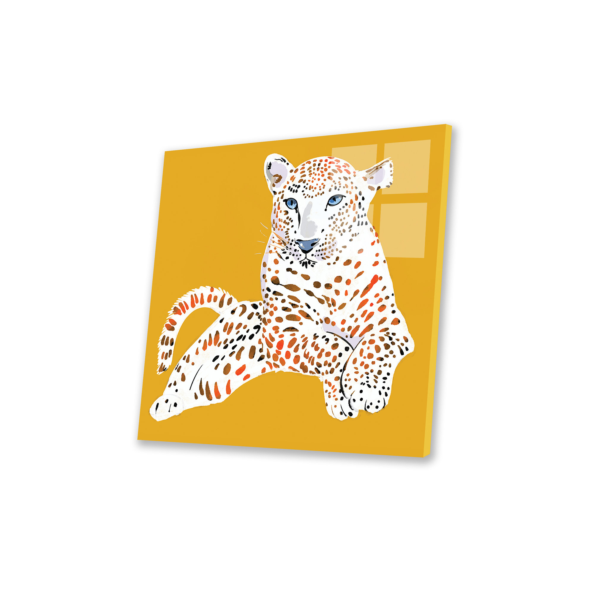 Bungalow Rose Snow Leopard Chillin On Plastic/Acrylic by Thomas Little ...