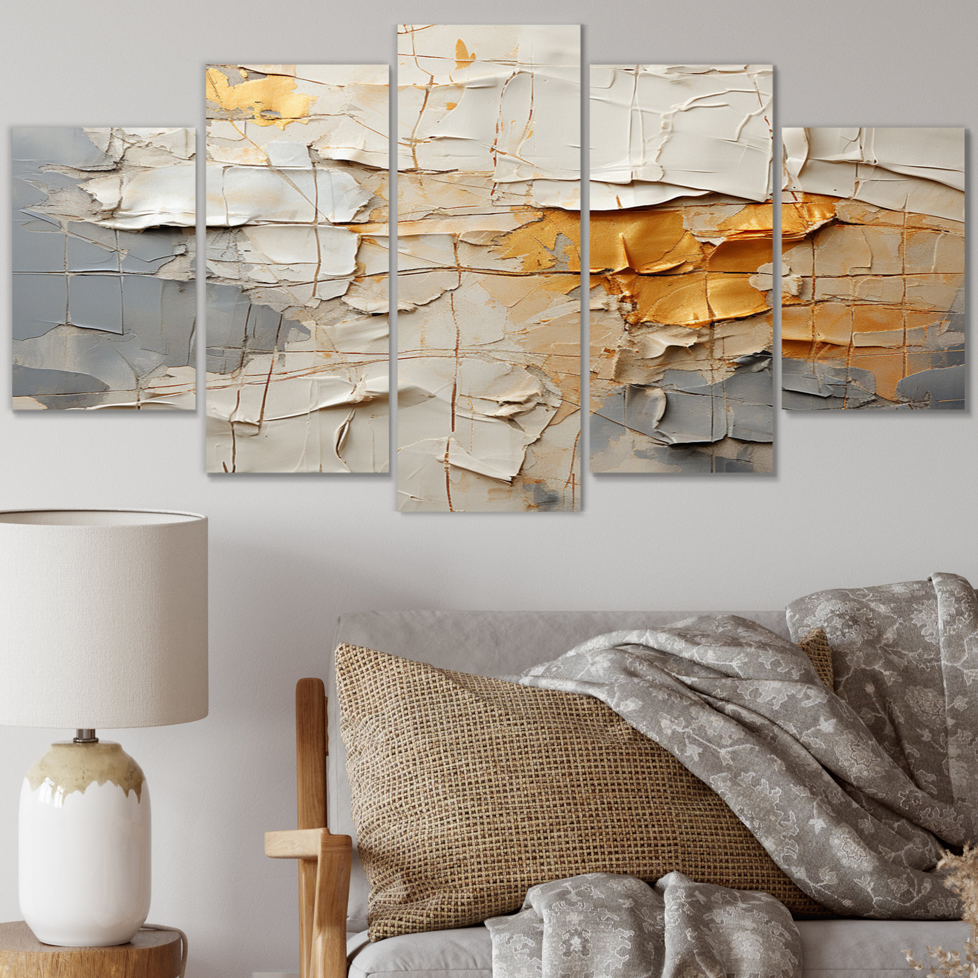 Wrought Studio™ Transcendent Textures IV - Abstract Collages Canvas ...