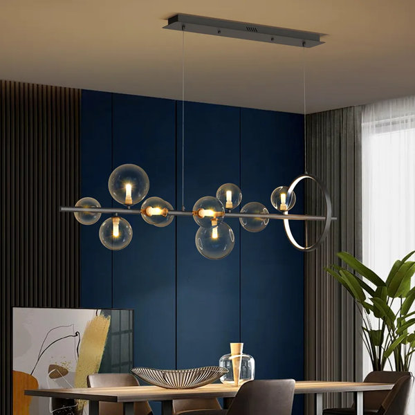 George Oliver Janal Modern Black Island Pendant Light For Kitchen 10 ...