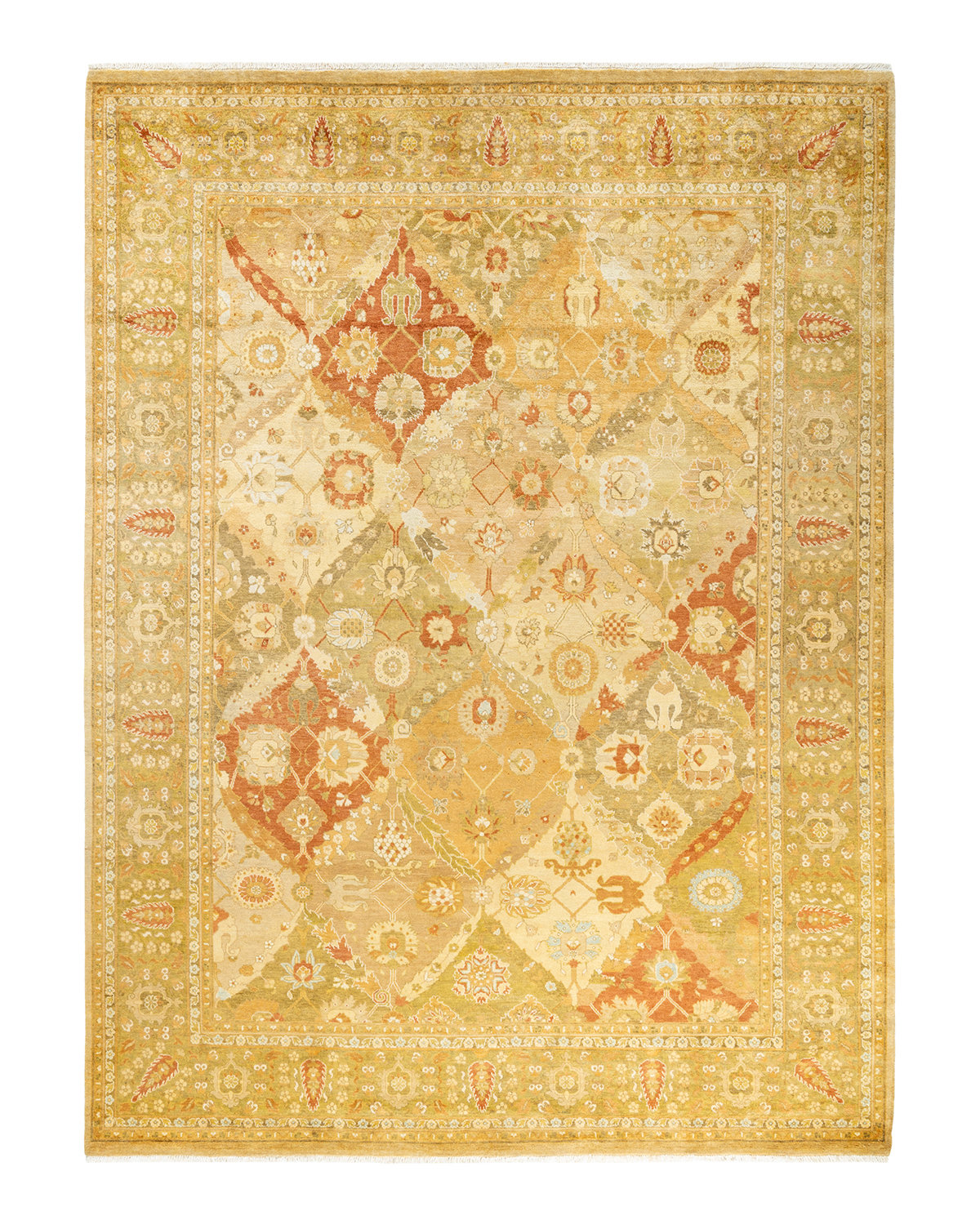 Isabelline Shannah One-of-a-Kind Hand-Knotted Yellow/Orange Area Rug 8 ...