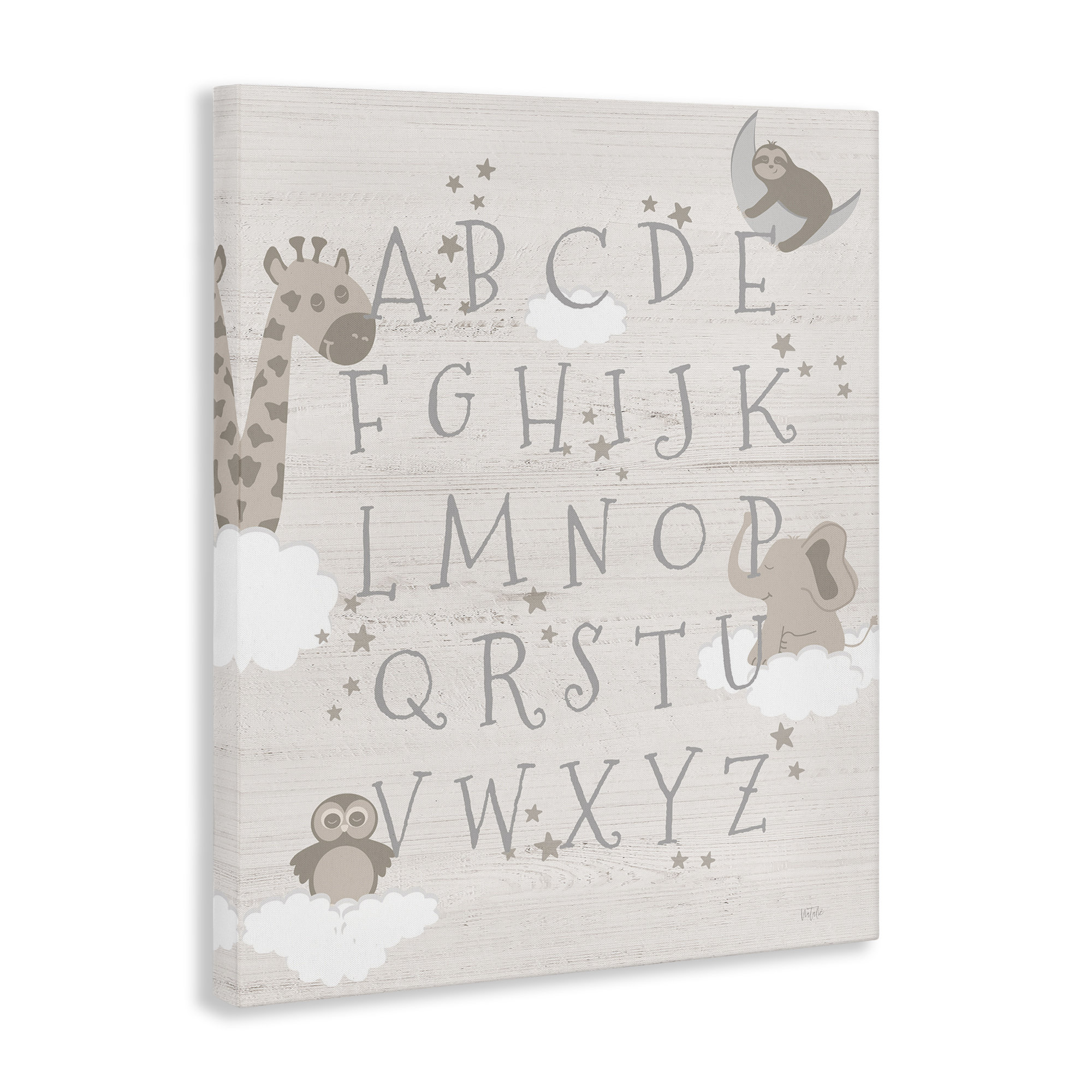 Ophelia & Co. Neutral Beige Alphabet Canvas Wall Art by Natalie ...