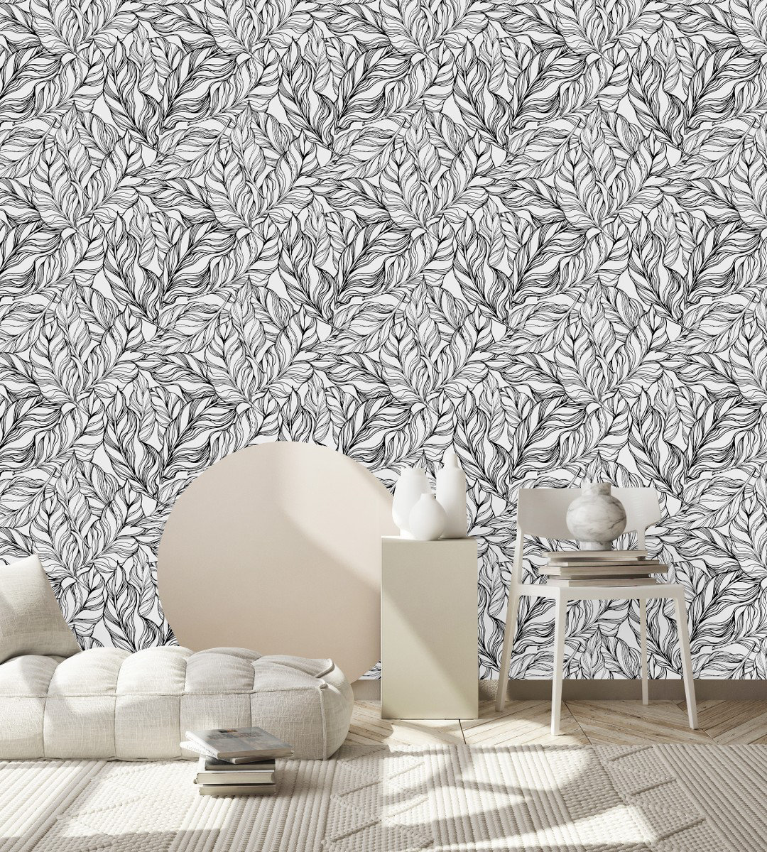 Bay Isle Home™ Kibbie Outlines Peel and Stick Wallpaper Panel | Wayfair